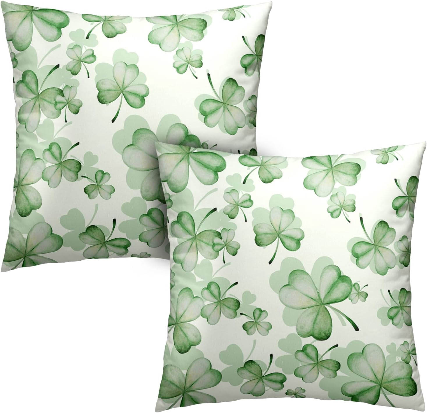 Spring Summer Green Flower Clover Pillow Cases St Patricks Pillow ...