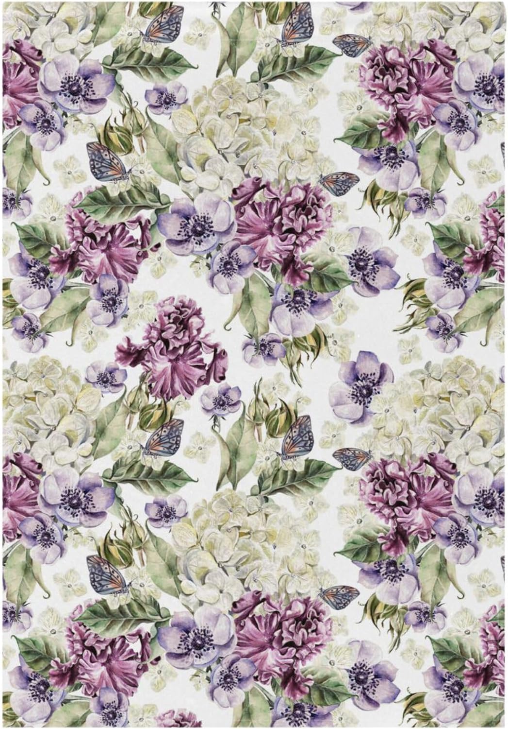 Spring Summer House Flag 28x40 Double Sided Bright Watercolor Flowers ...