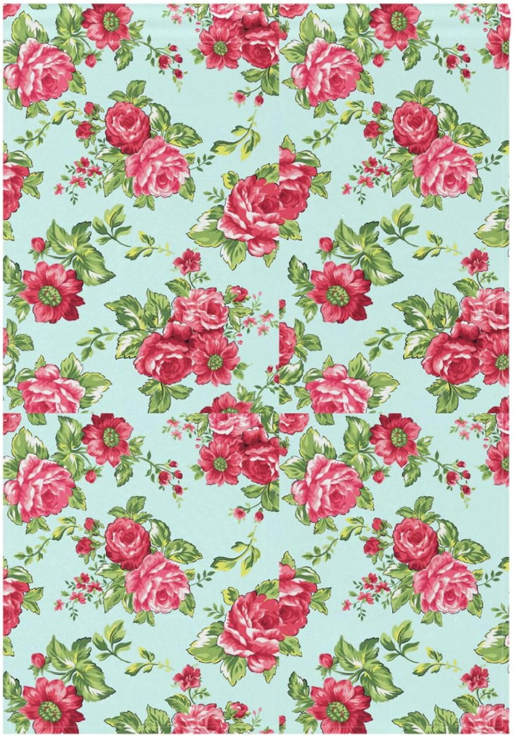 Spring Summer House Flag 28x40 Double Sided Elegant Roses Garden Yard ...