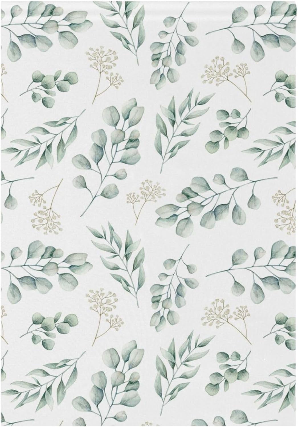 Spring Summer House Flag 28x40 Double Sided Eucalyptus Branches and ...