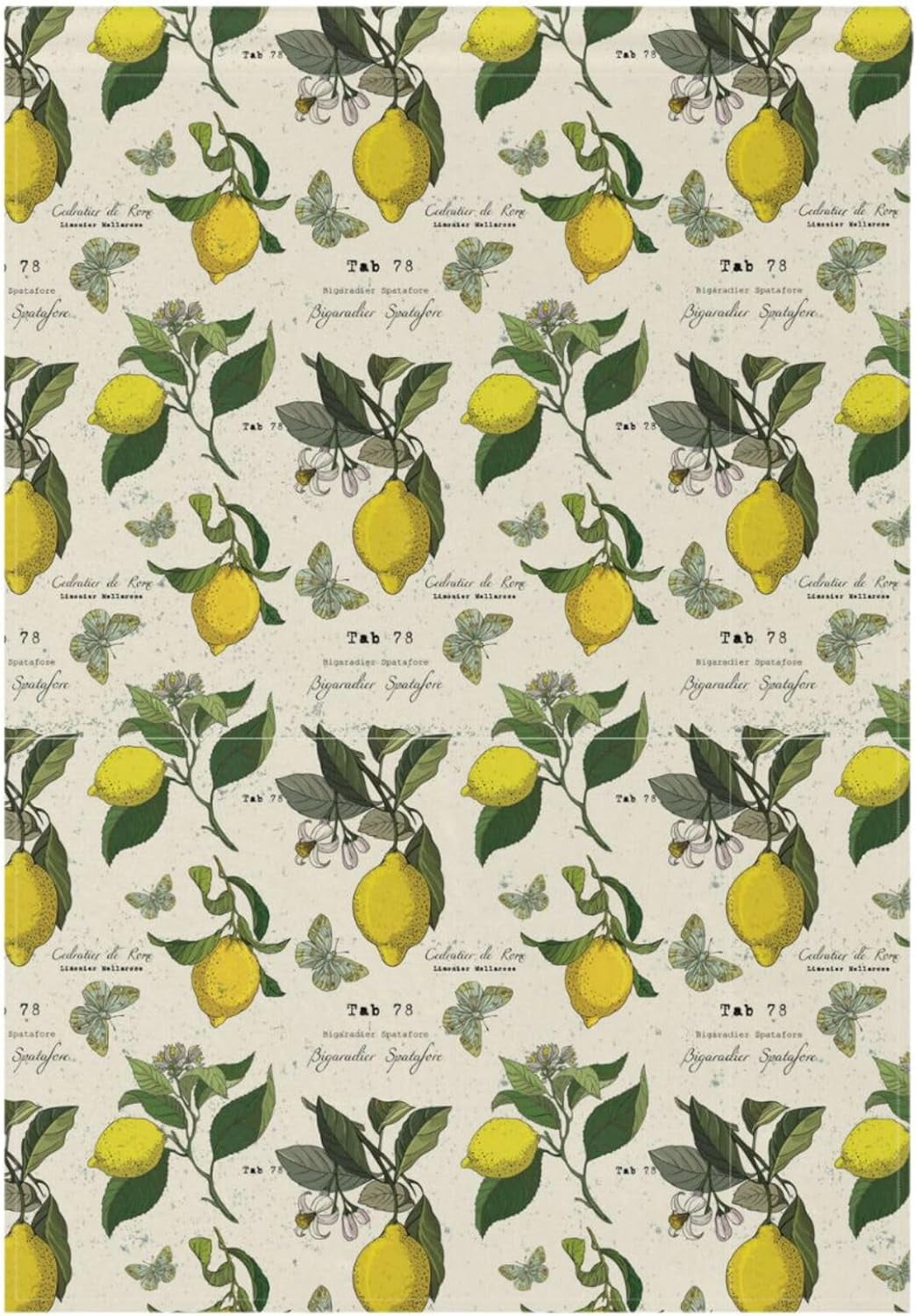 Spring Summer House Flag 28x40 Double Sided Lemon Branches Botanical ...