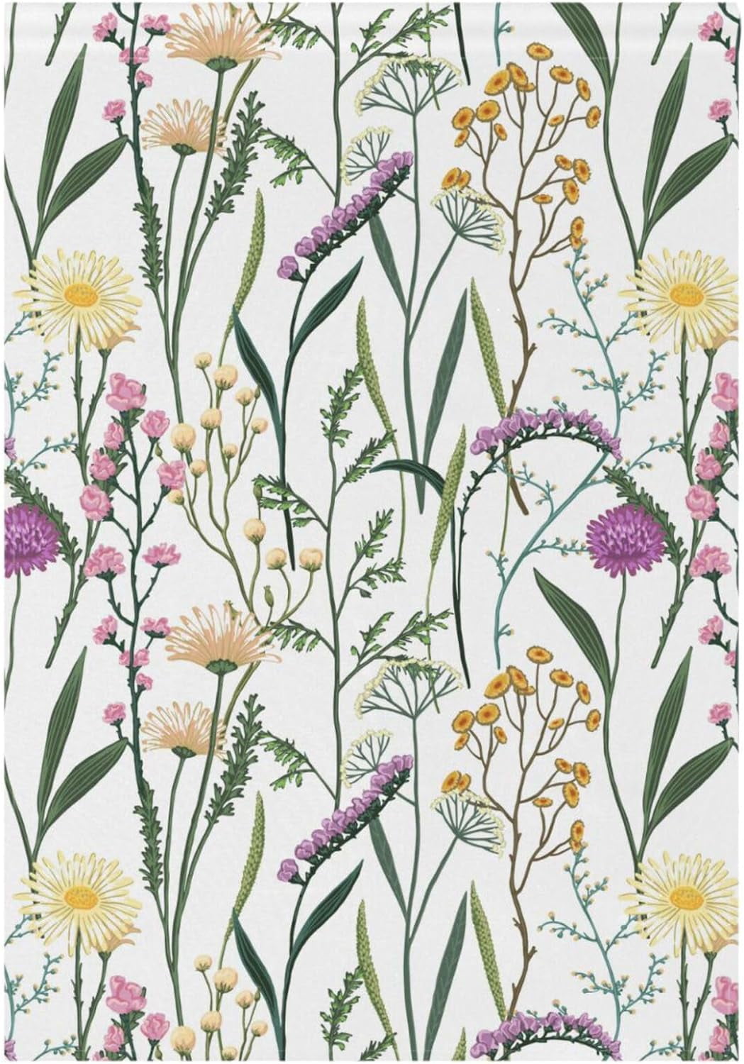 Spring Summer House Flag 28x40 Double Sided Vintage Wild Flowers ...