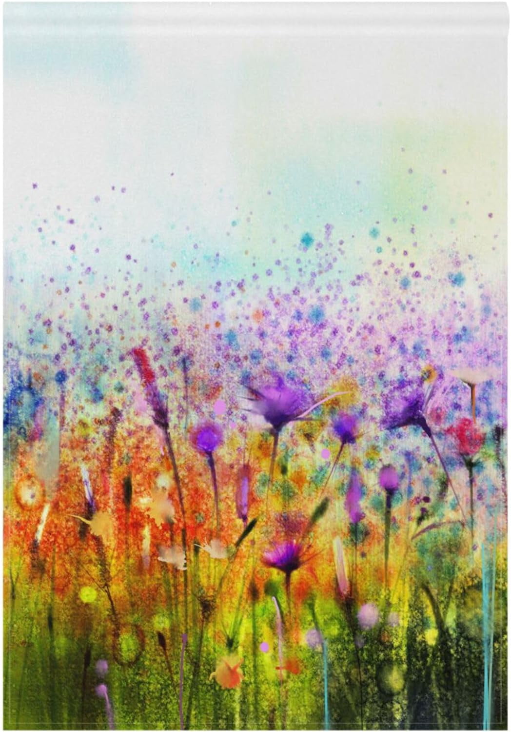 Spring Summer House Flag 28x40 Double Sided Watercolor Lavender ...