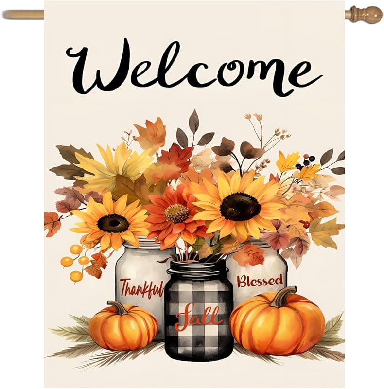 Spring Summer House Flags 28x40 Double Sided Large Butterfly Garden ...