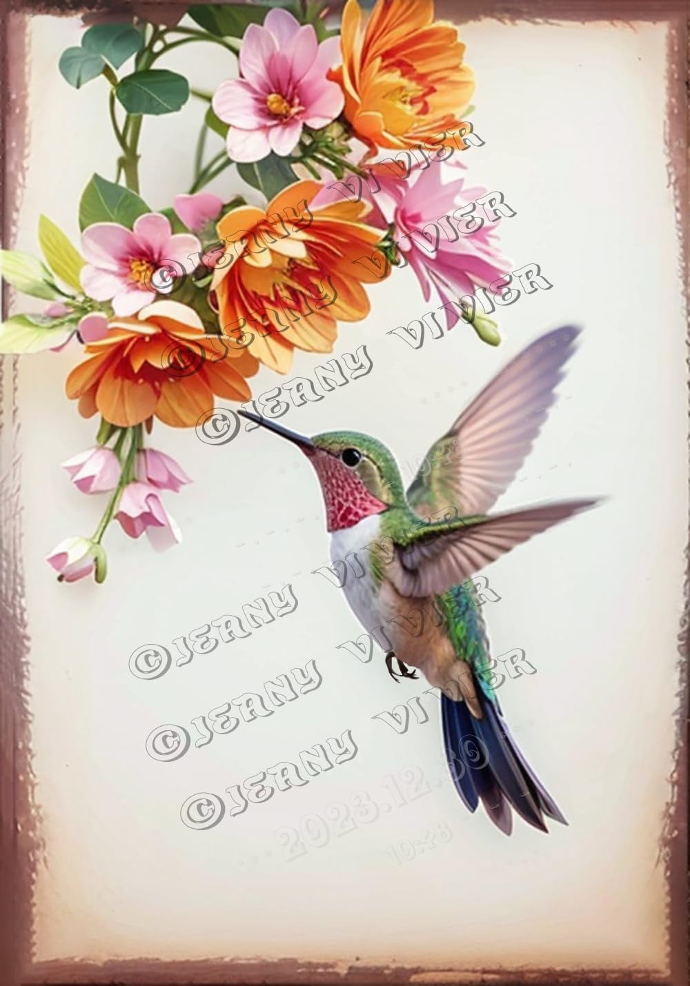 Spring Summer Hummingbird Birds Aluminum Sign, Farmhouse Spring Flower ...