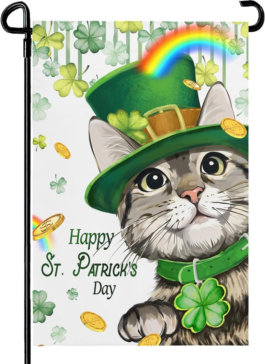 Spring Summer Hummingbird Garden Flag Burlap Welcome Hibiscus Flower ...