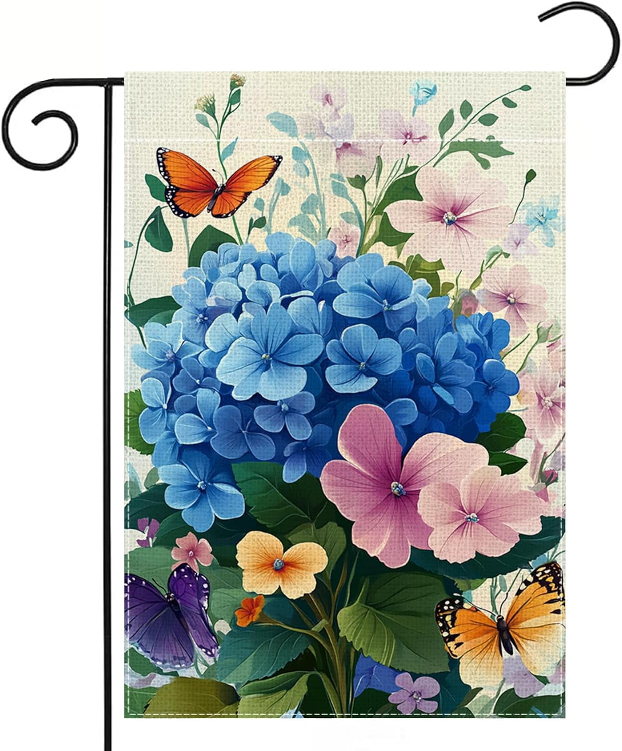 Spring Summer Hydrangea Flowers Garden Flag 12x18 Inch Double Sided ...