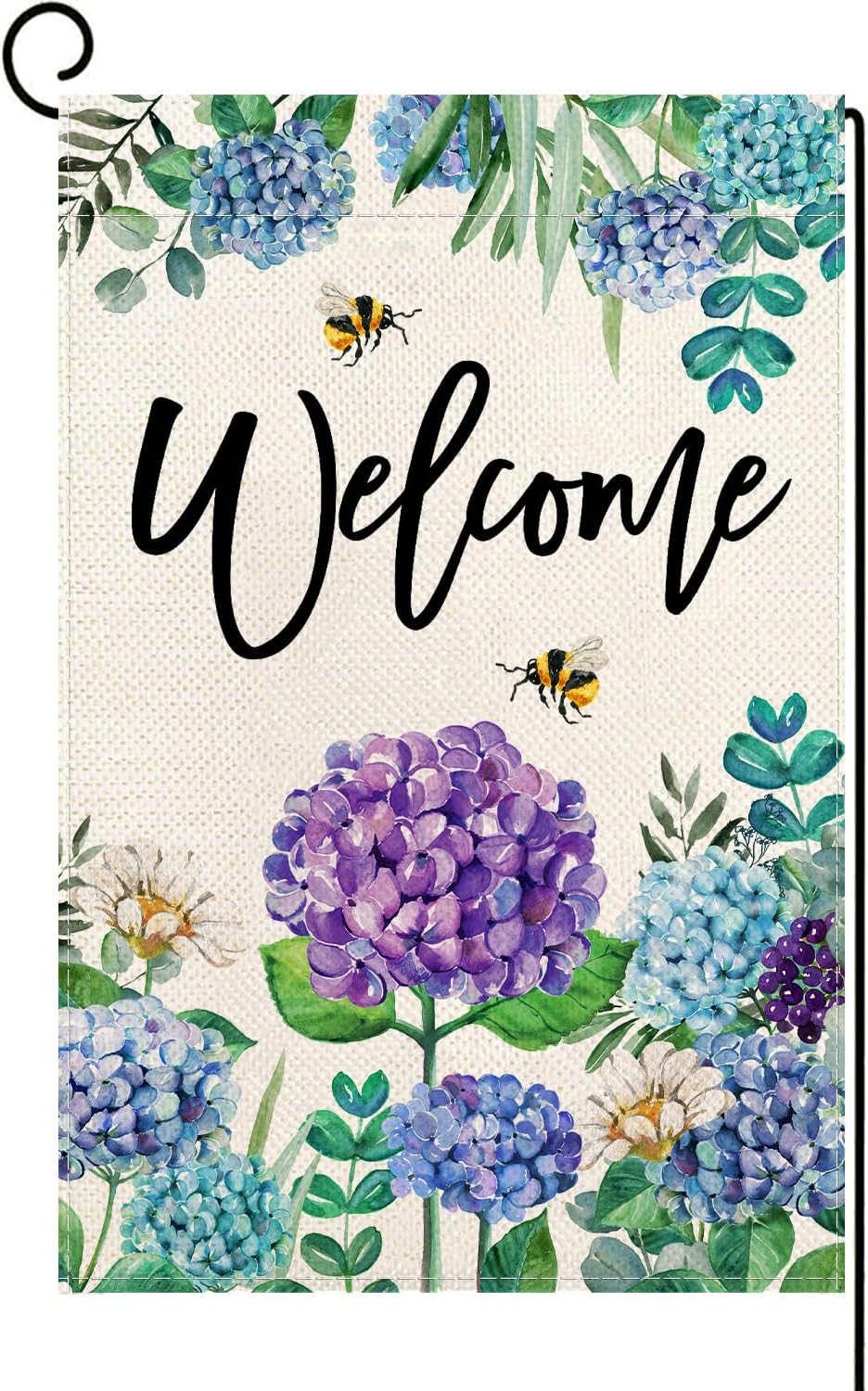 Spring Summer Hydrangea Garden Flag Double Sided 12x18 Inch, Purple ...