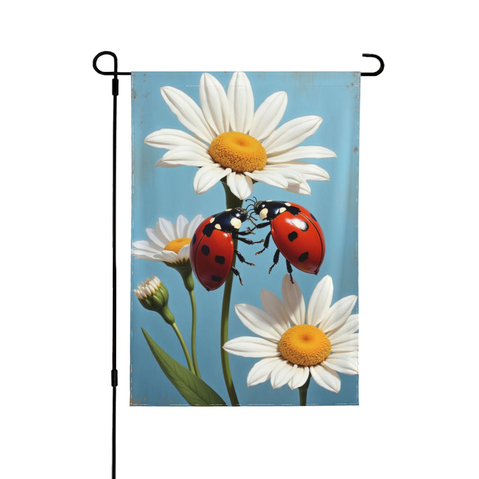 Spring Summer Ladybugs And Daisies Garden Flag Double Sided 12x18 Inch ...