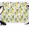Spring Summer Lemon Backdrop for Photography, Leaf Flower White Wood ...