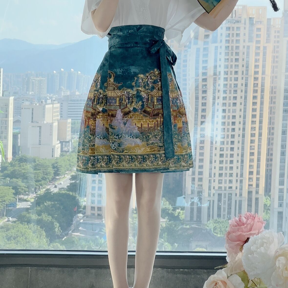 Spring/Summer Ma Mian Qun Chinese Style Thin horse face skirt Improved ...