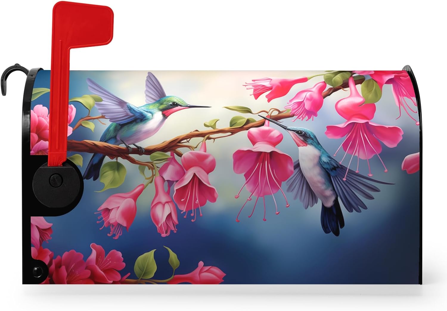 Spring Summer Mailbox Covers Magnetic Standard Size Hummingbird Flower ...