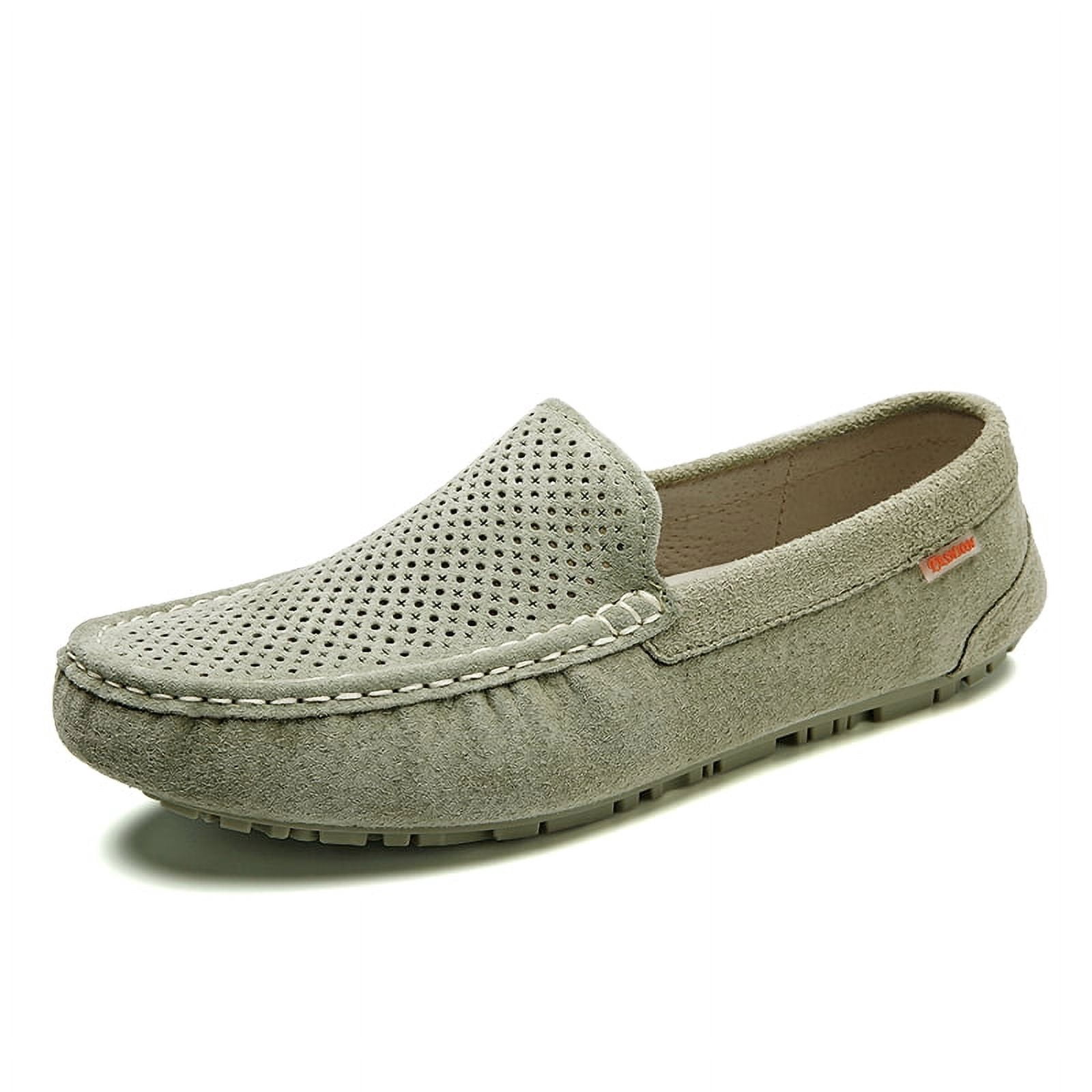 Spring Summer Men's Casual Loafers Slip On Leather Shoes Breathable ...