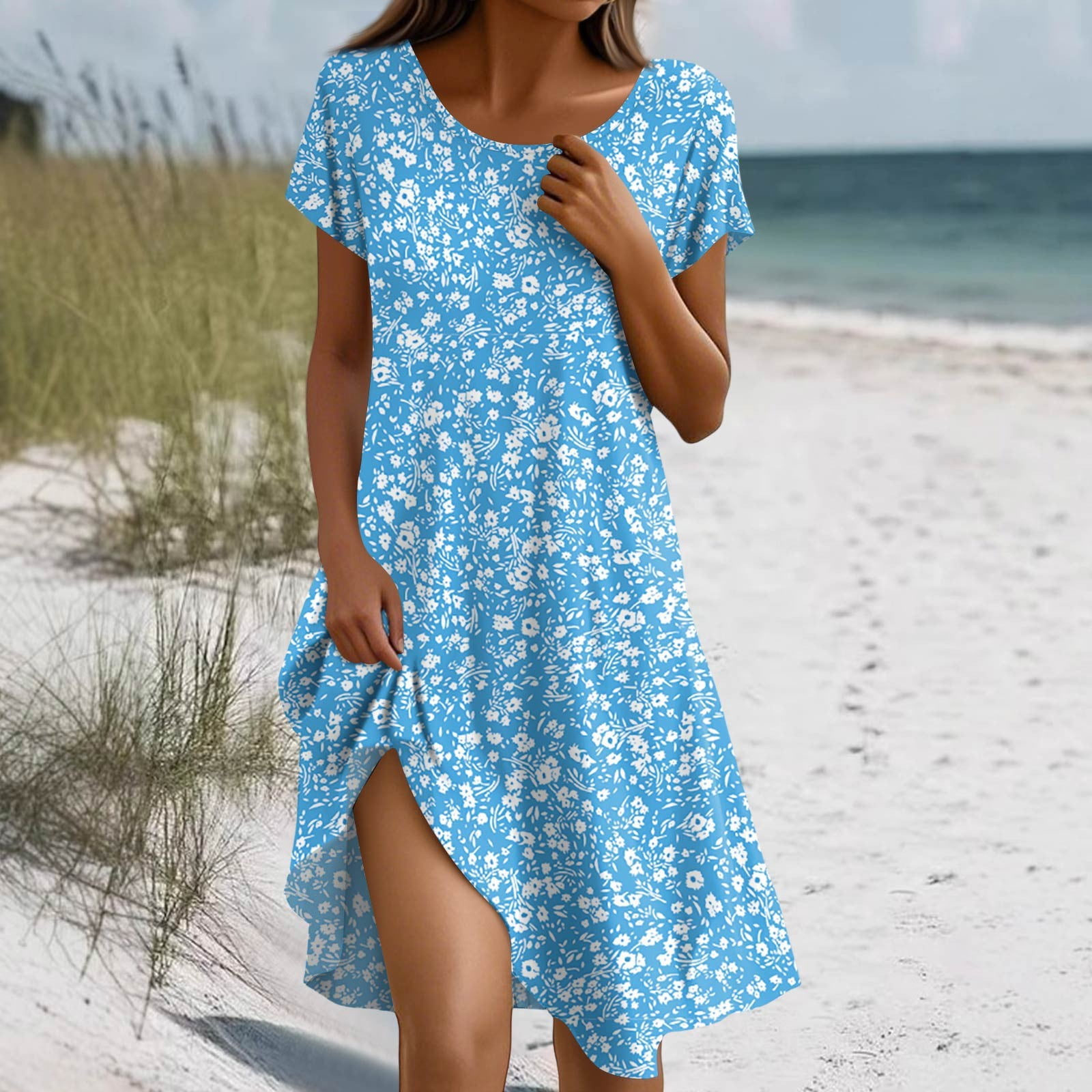 Spring Summer Midi Dresses for Women 2026 Elegant Classy Wedding Guest ...