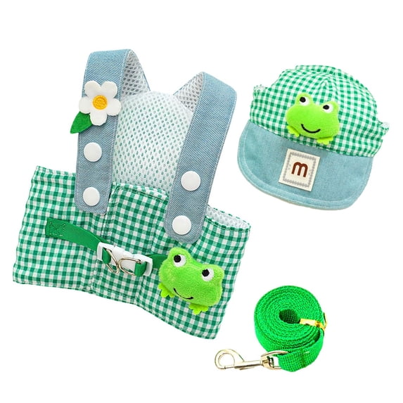 Spring & Summer Pet Harness Leash Set: Stylish Cat & Small Dog Outfits ...