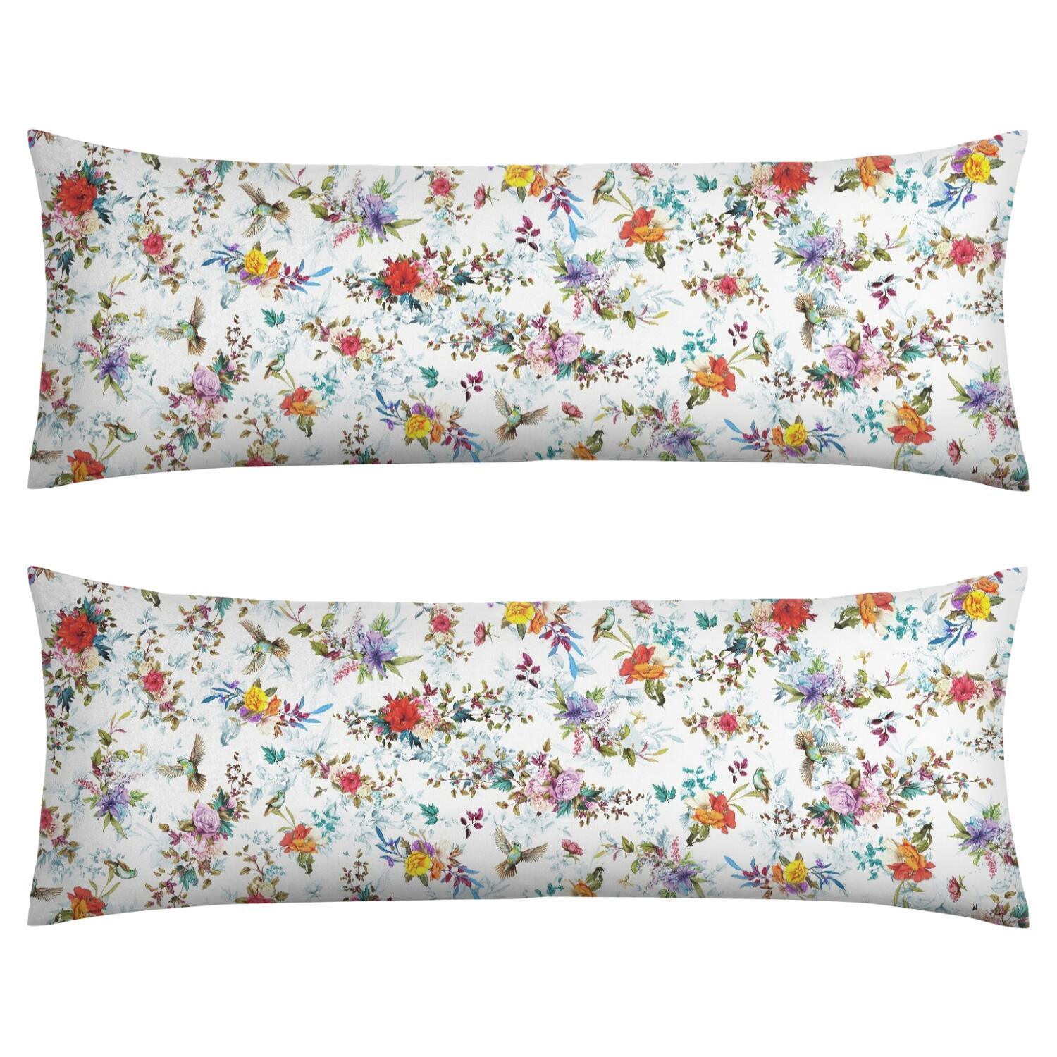 Spring Summer Print Body Pillow Cover 20x54 - Aesthetic Watercolor Long ...