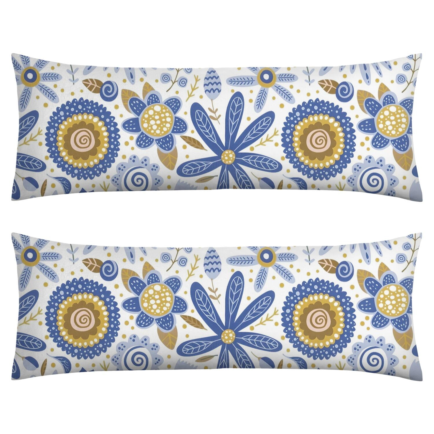 Spring Summer Print Body Pillow Cover 20x54 - Aesthetic Watercolor Long ...