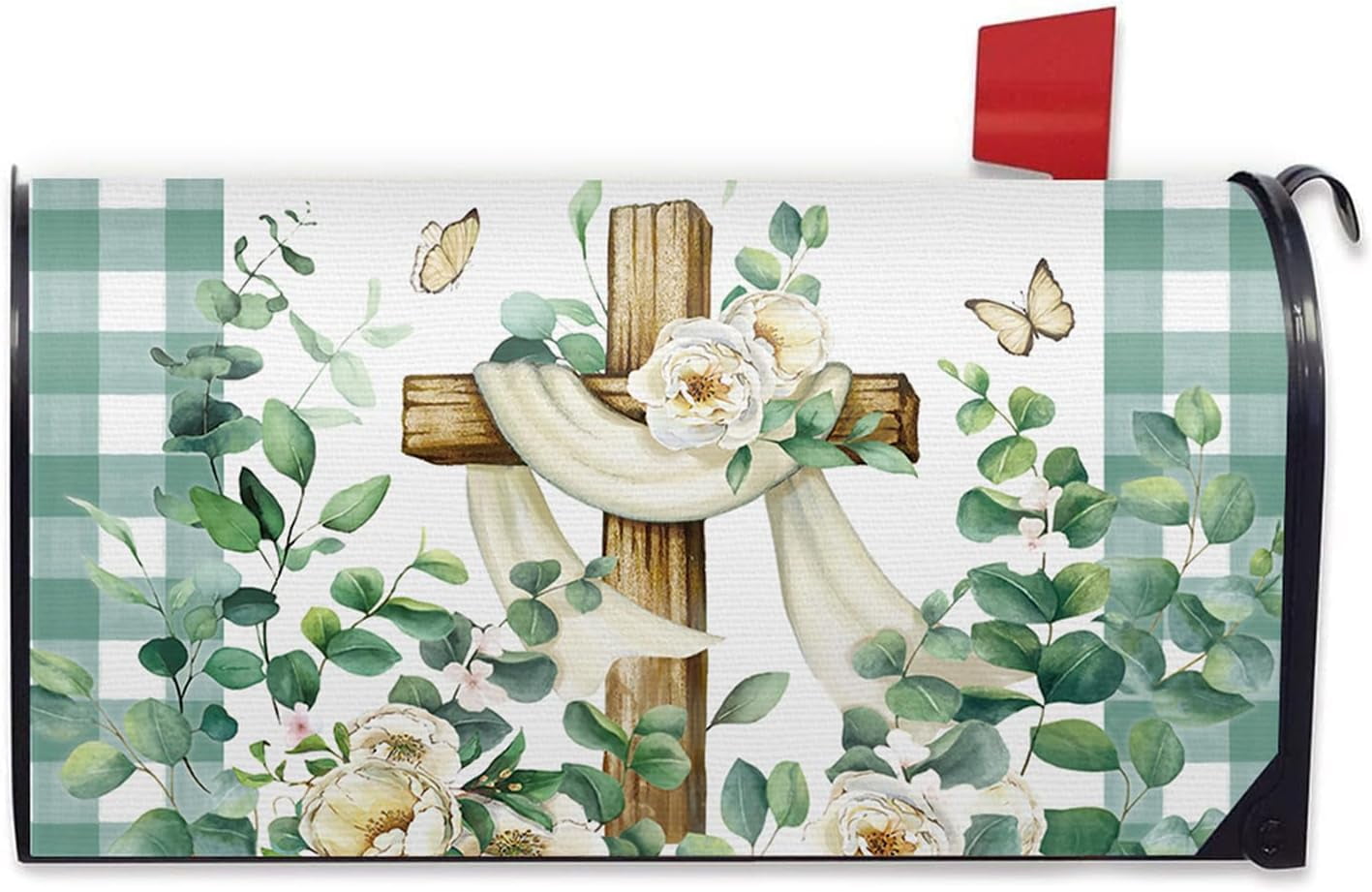 Spring Summer Religious Cross Mailbox Cover Magnetic "He is Risen ...