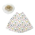 Spring Summer Rustic Style Straw Hat and Floral Dress Set Porch Gooses ...