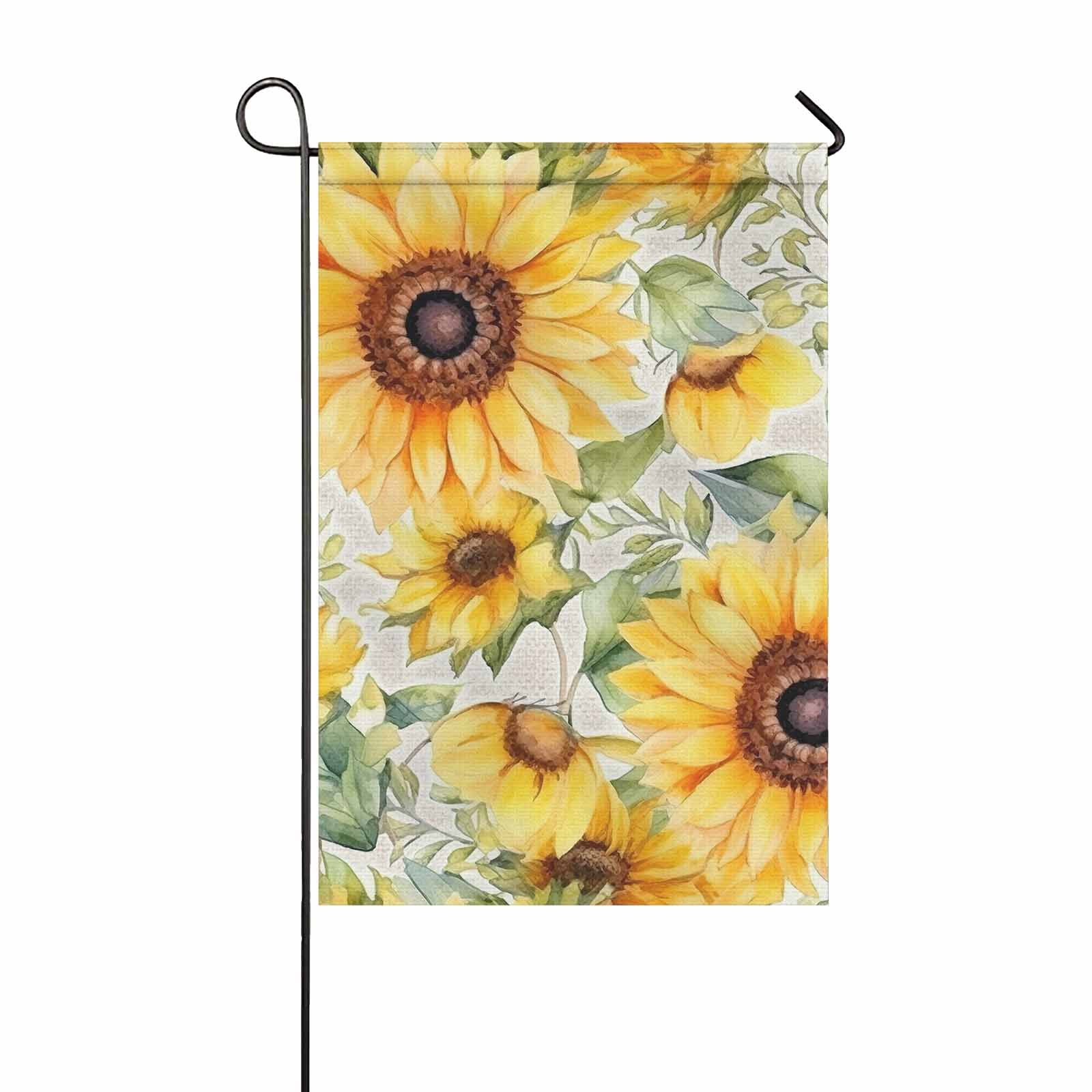 Spring Summer Sunflower Garden Flag 12x18 Vertical Double Sided Floral ...