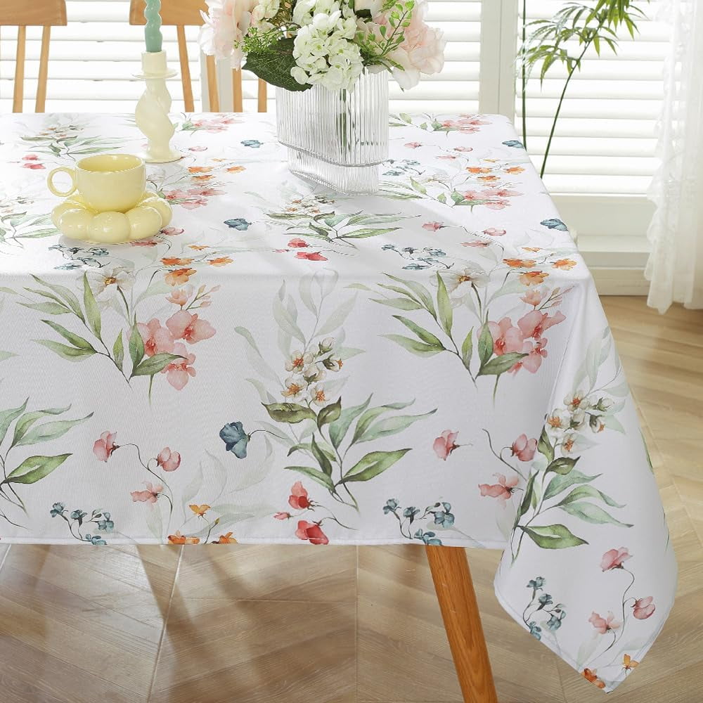 Spring Summer Table Cloths for Rectangle Tables 60x120 Inch,Spill Proof ...