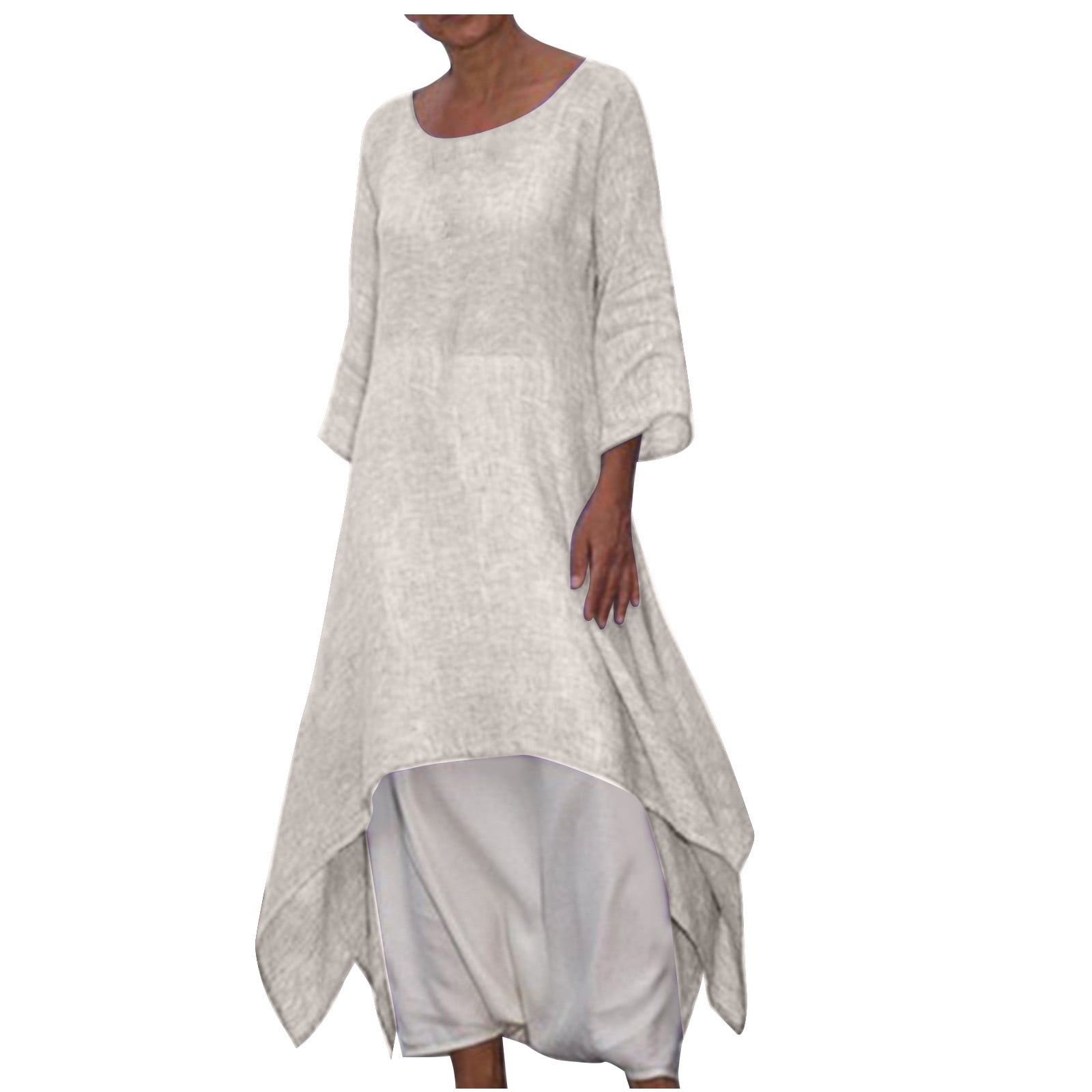 Spring and Summer Tops for Women Loose Breathable Cotton Linen ...