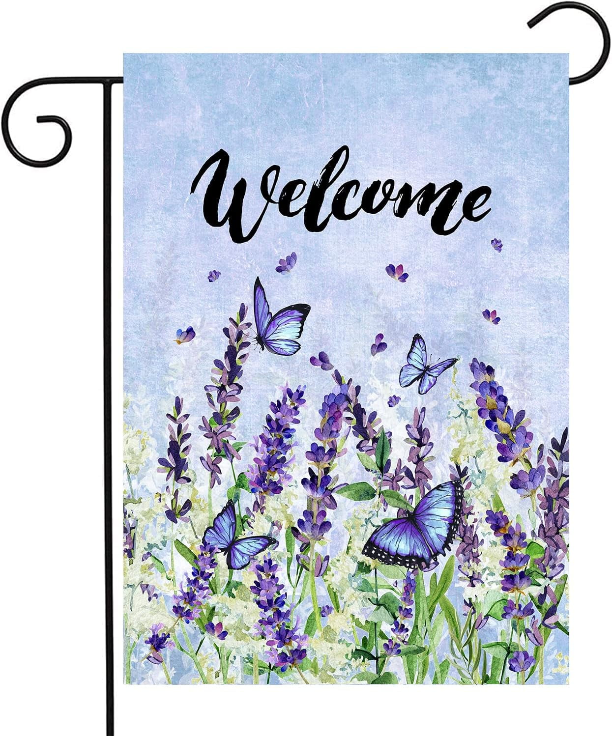 Spring Summer Tulip Garden Flag Flowers Butterfly Yard Flag Small ...