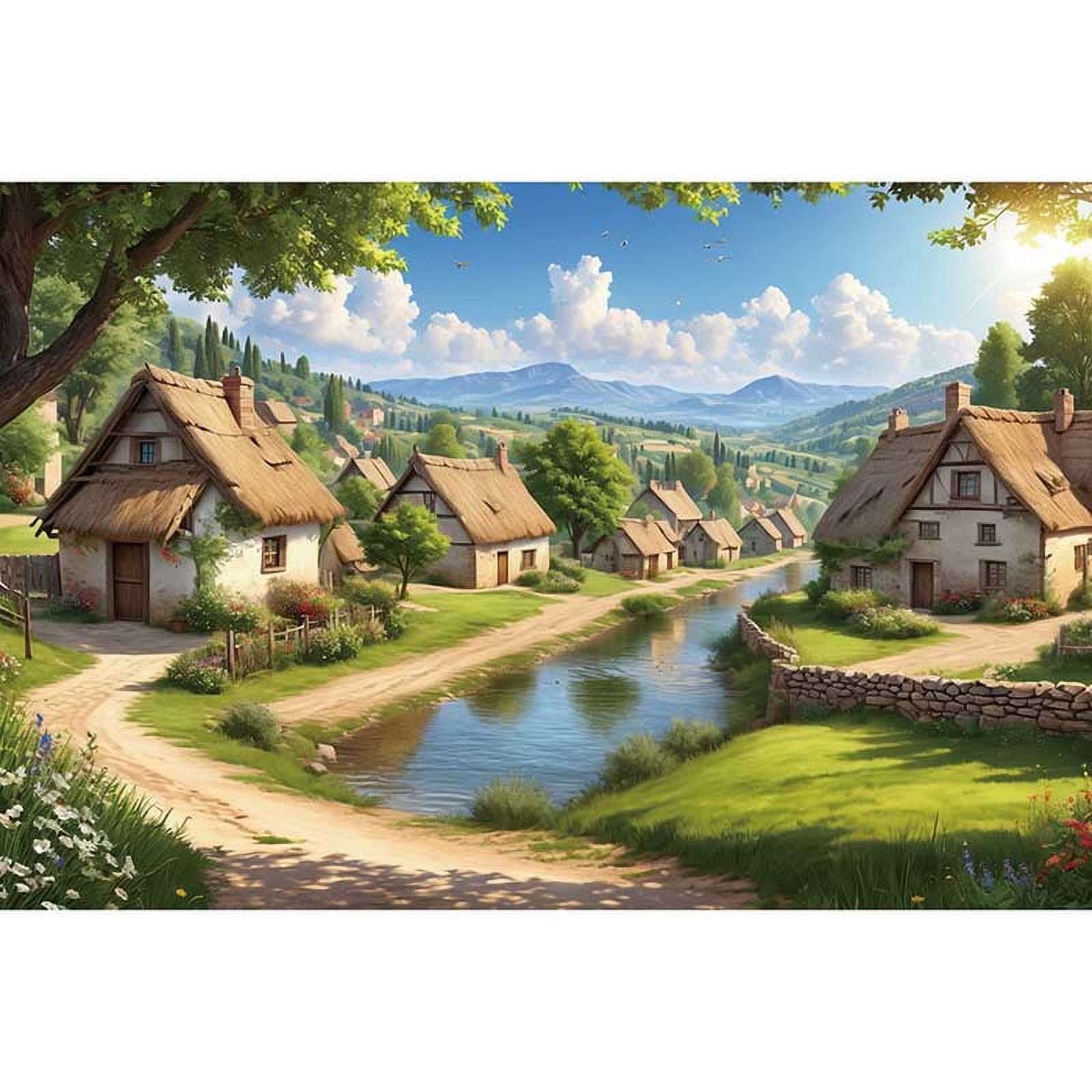 Spring Summer Village Home Backdrop Natural Rural Country Sce ...