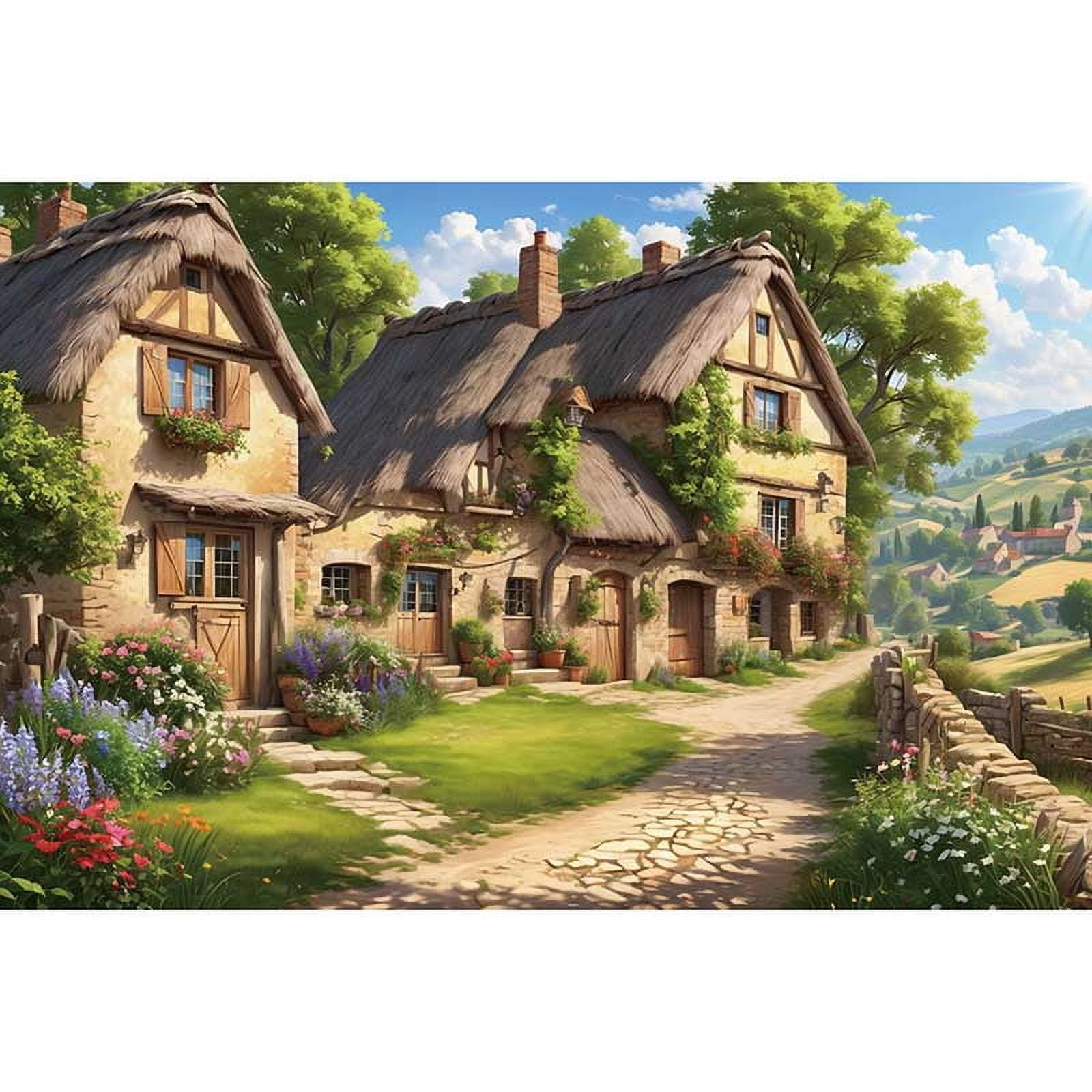 Spring Summer Village Home Backdrop Natural Rural Country Sce ...