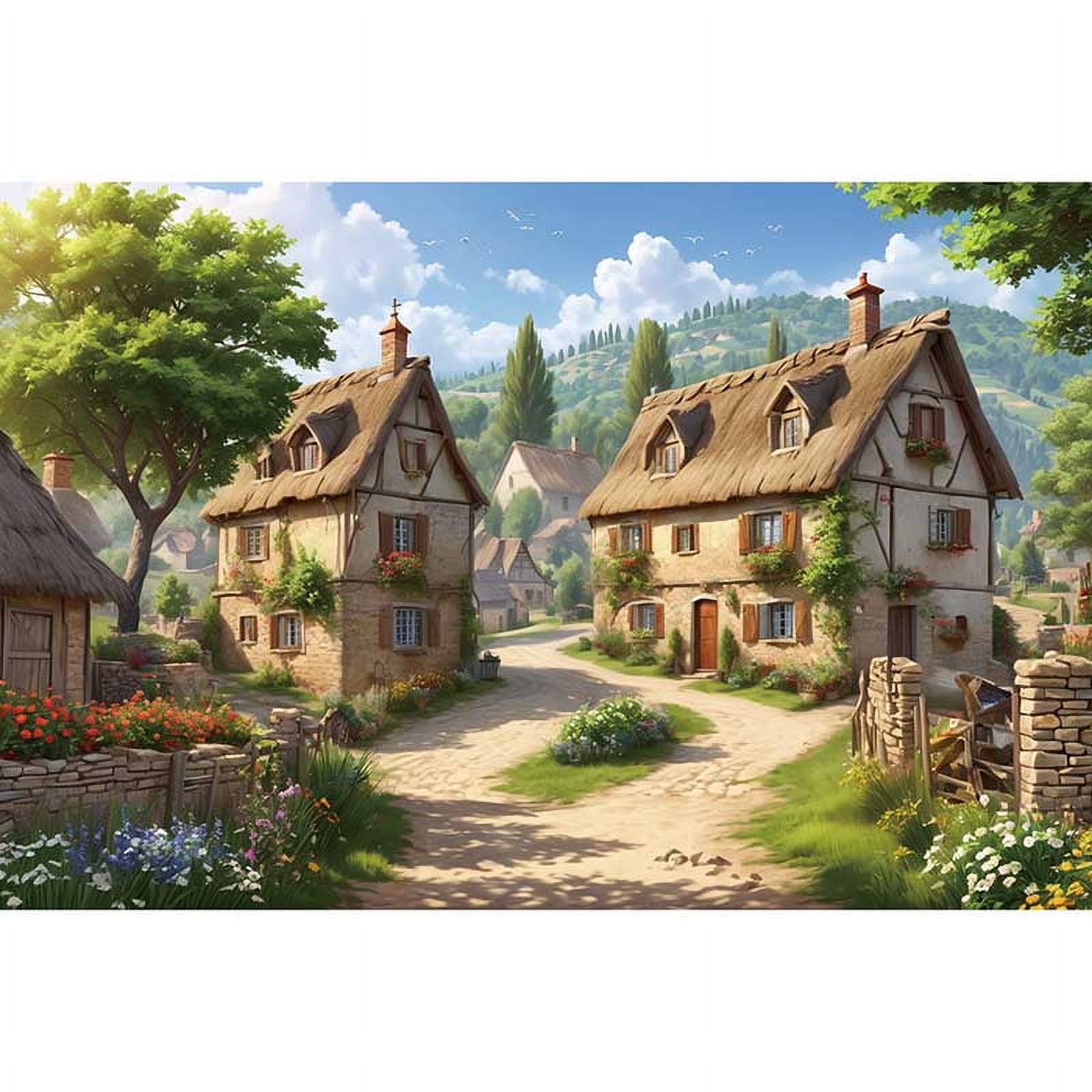 Spring Summer Village Home Backdrop Natural Rural Country Sce ...