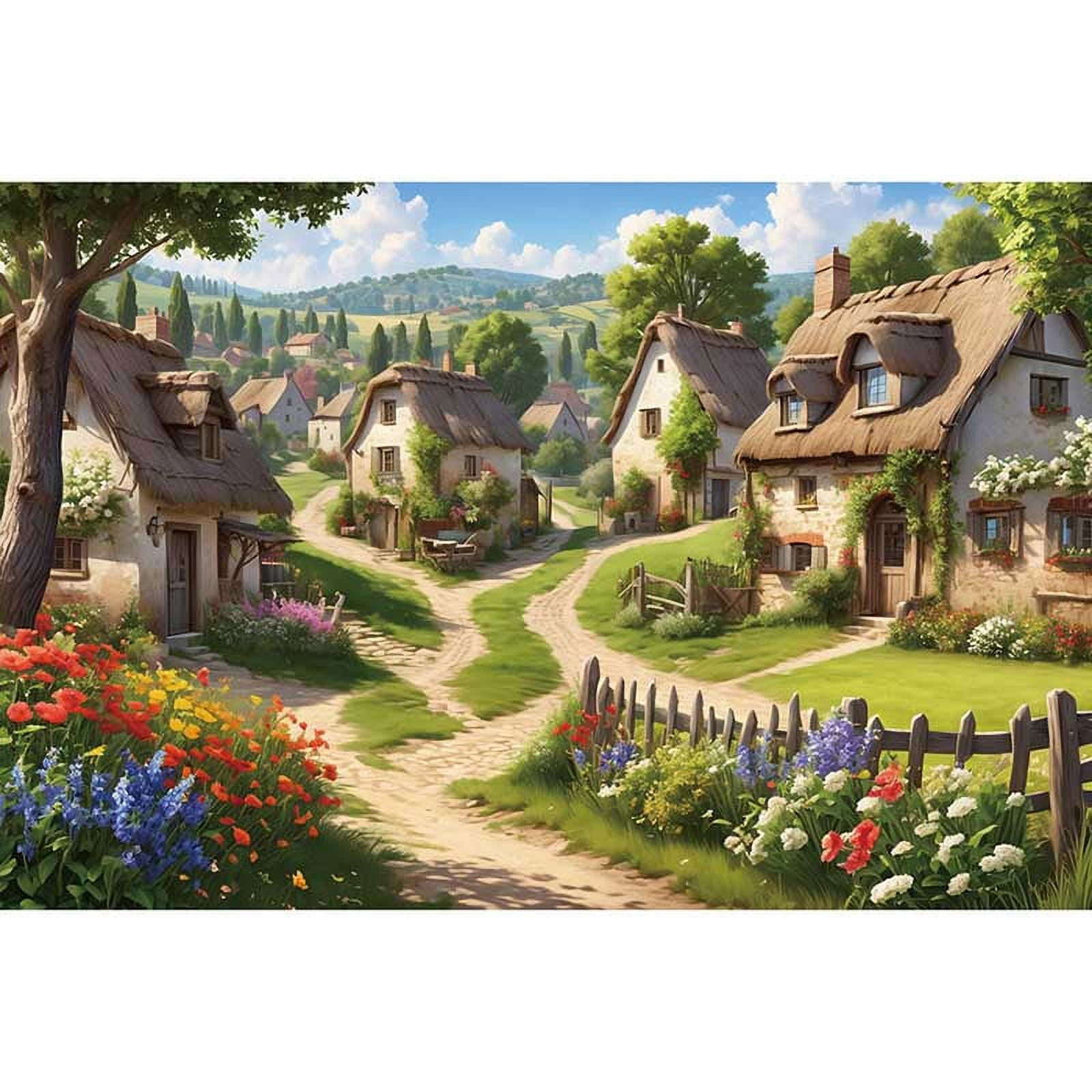 Spring Summer Village Home Backdrop Natural Rural Country Sce ...