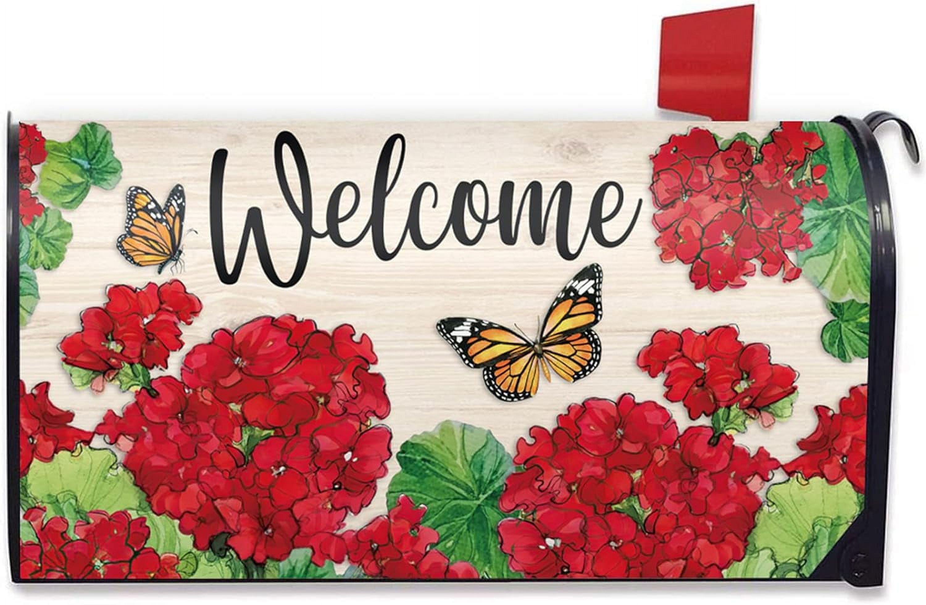 Spring Summer Welcome Mailbox Cover Magnetic Standard 21" x 18 ...