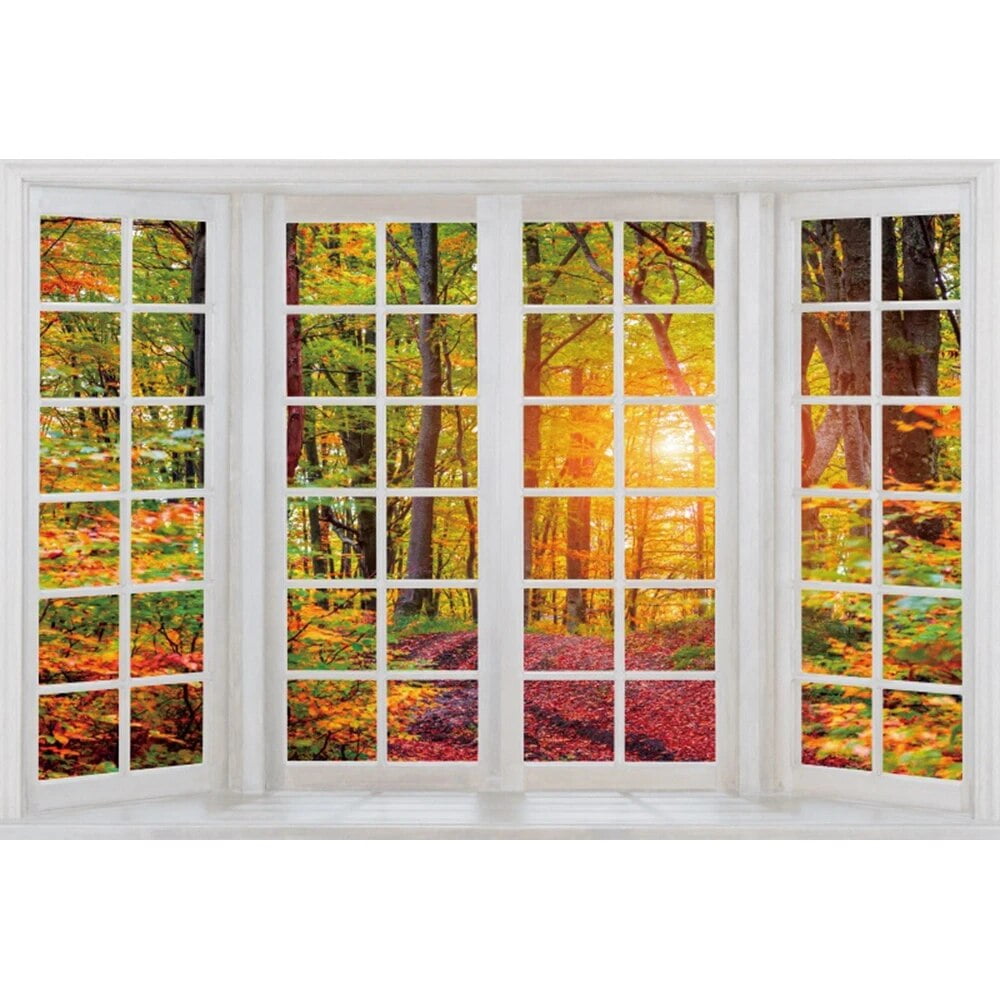 Spring Summer Window Natural Scenic Photography Backdrops Forest ...