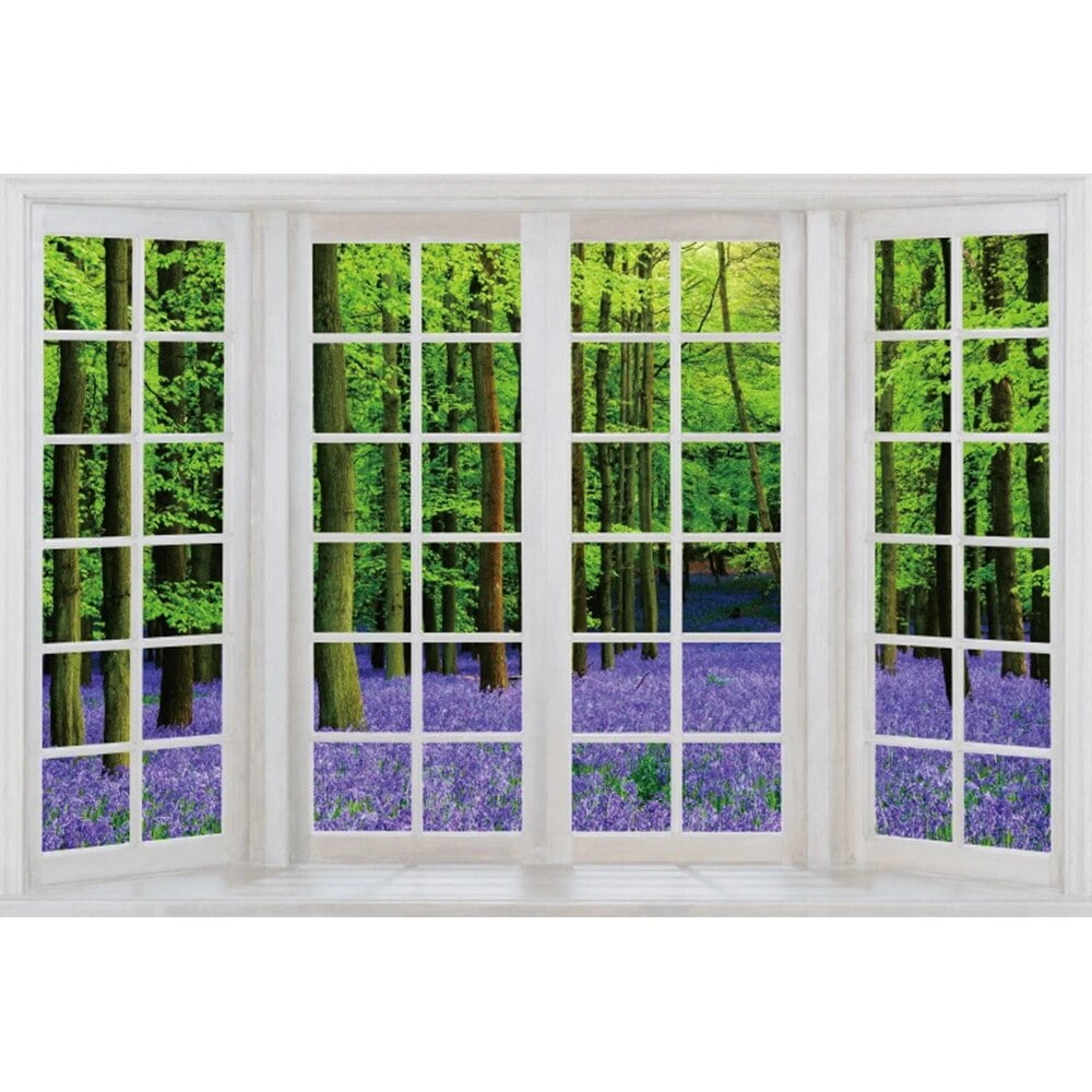 Spring Summer Window Natural Scenic Photography Backdrops Forest ...