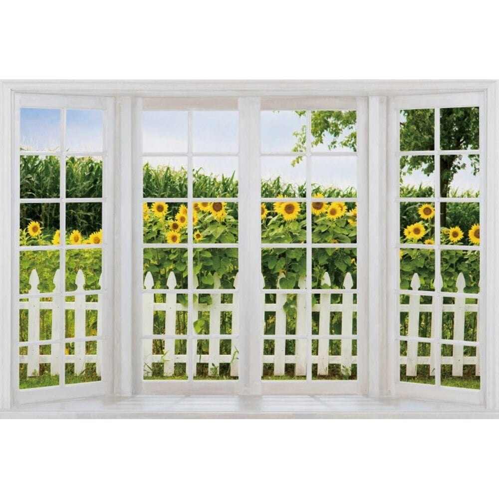 Spring Summer Window Natural Scenic Photography Backdrops Forest ...