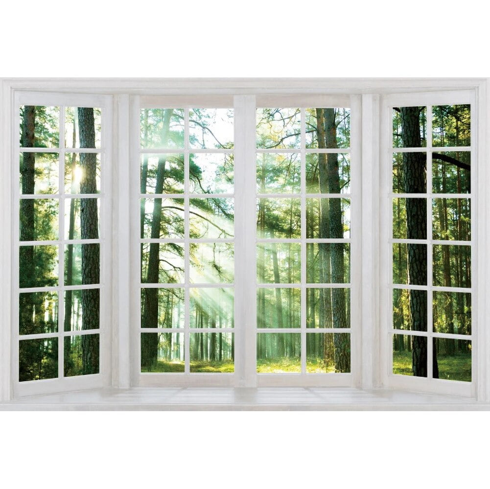 Spring Summer Window Natural Scenic Photography Backdrops Forest ...
