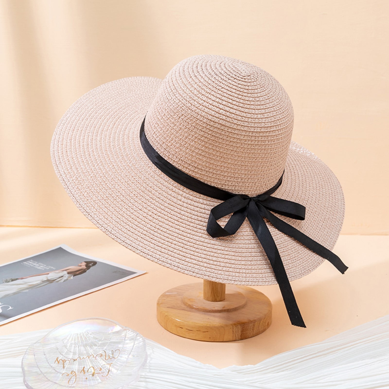 Spring And Summer Women Beach Personality Holiday Casual Woven Sun Hat ...