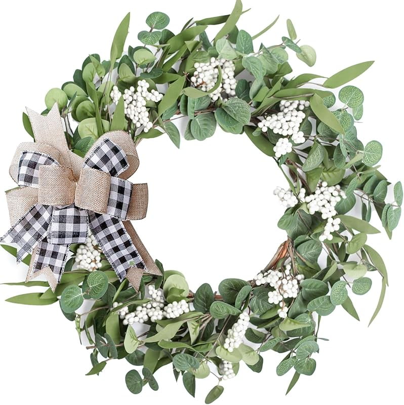 Spring Summer Wreath for Front Door - 22" Yellow Daisy Wreath with ...