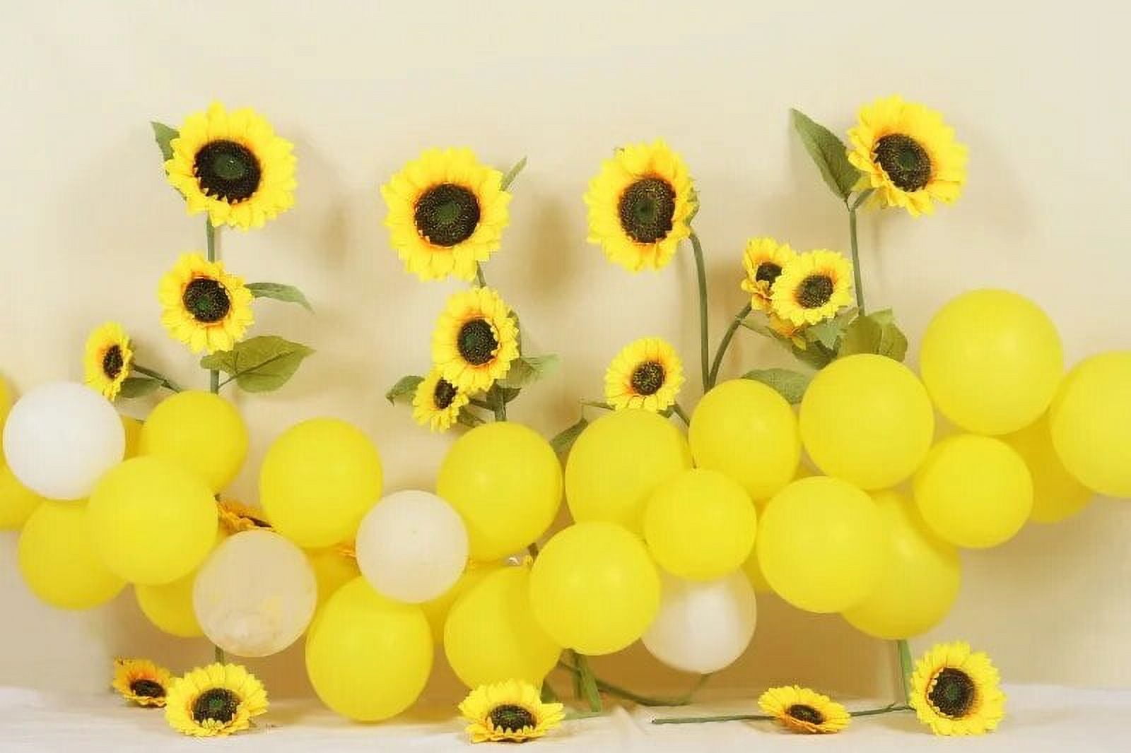 Spring Sunflower Wooden Birthday Scene Photography Backdrop Balloon ...