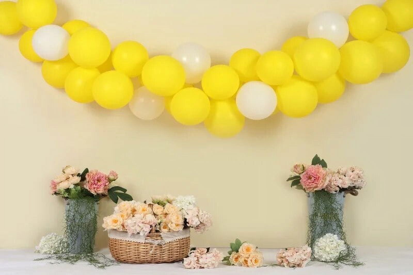 Spring Sunflower Wooden Birthday Scene Photography Backdrop Balloon ...