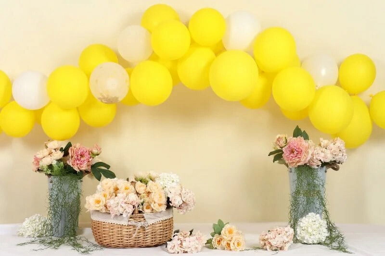 Spring Sunflower Wooden Birthday Scene Photography Backdrop Balloon ...