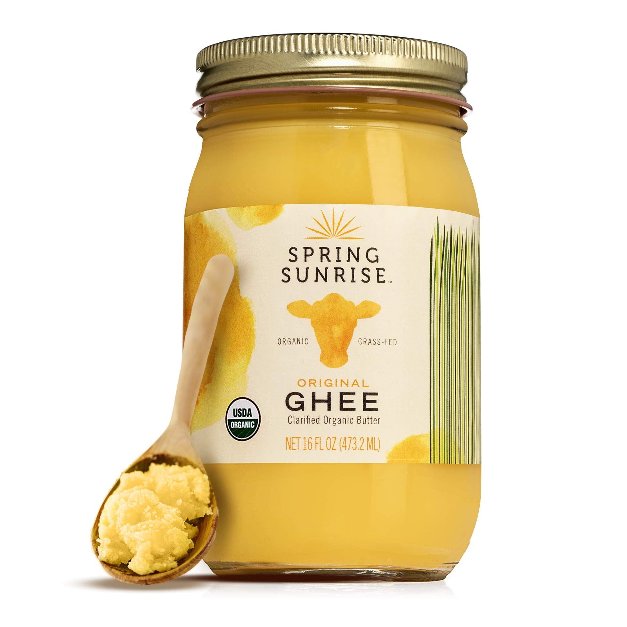 Spring Sunrise Organic Grass OKA4 Fed Ghee Butter - USDA Certified ...