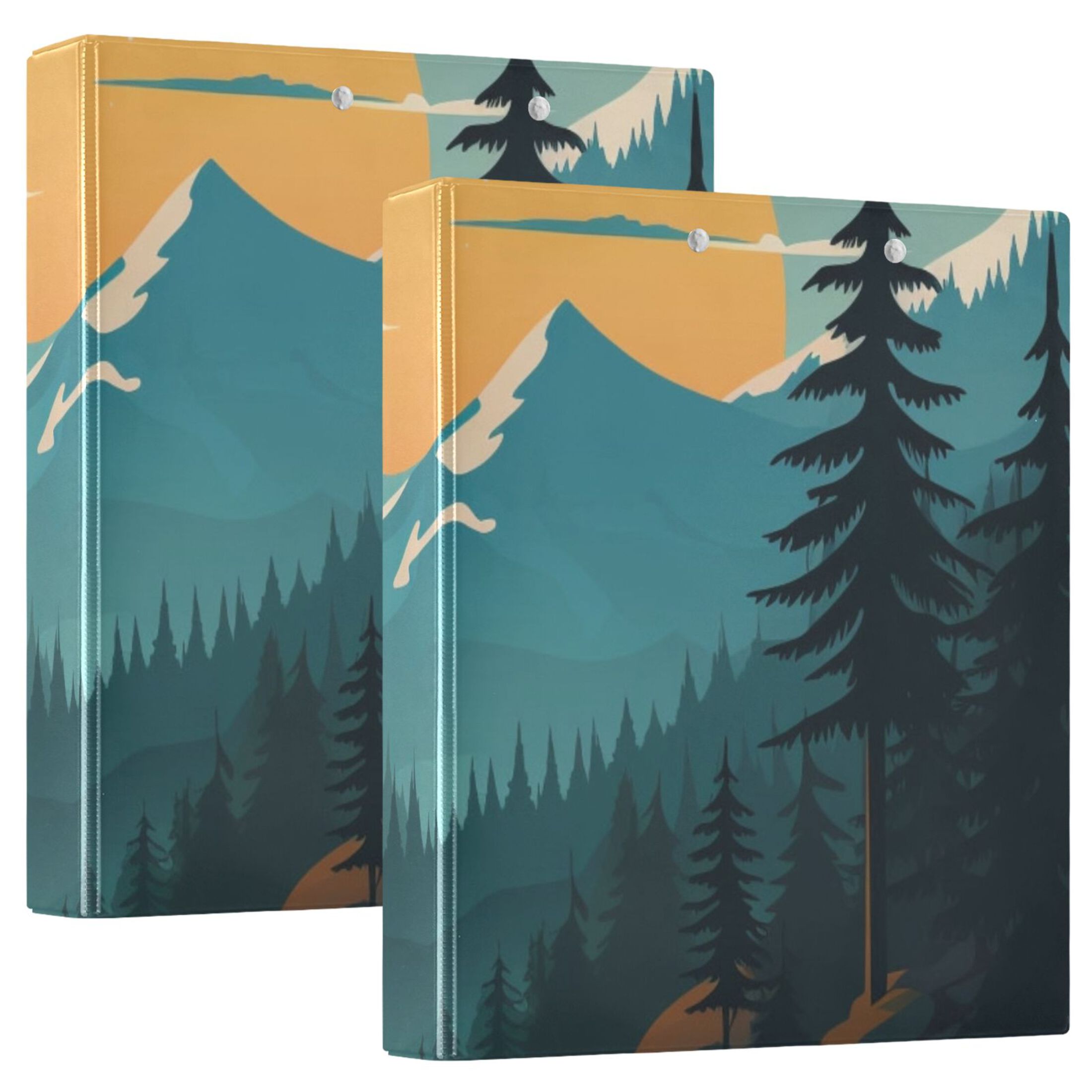 Spring Sunset Hardcover 3 Ring Binder 1.5 inch Round Rings with ...