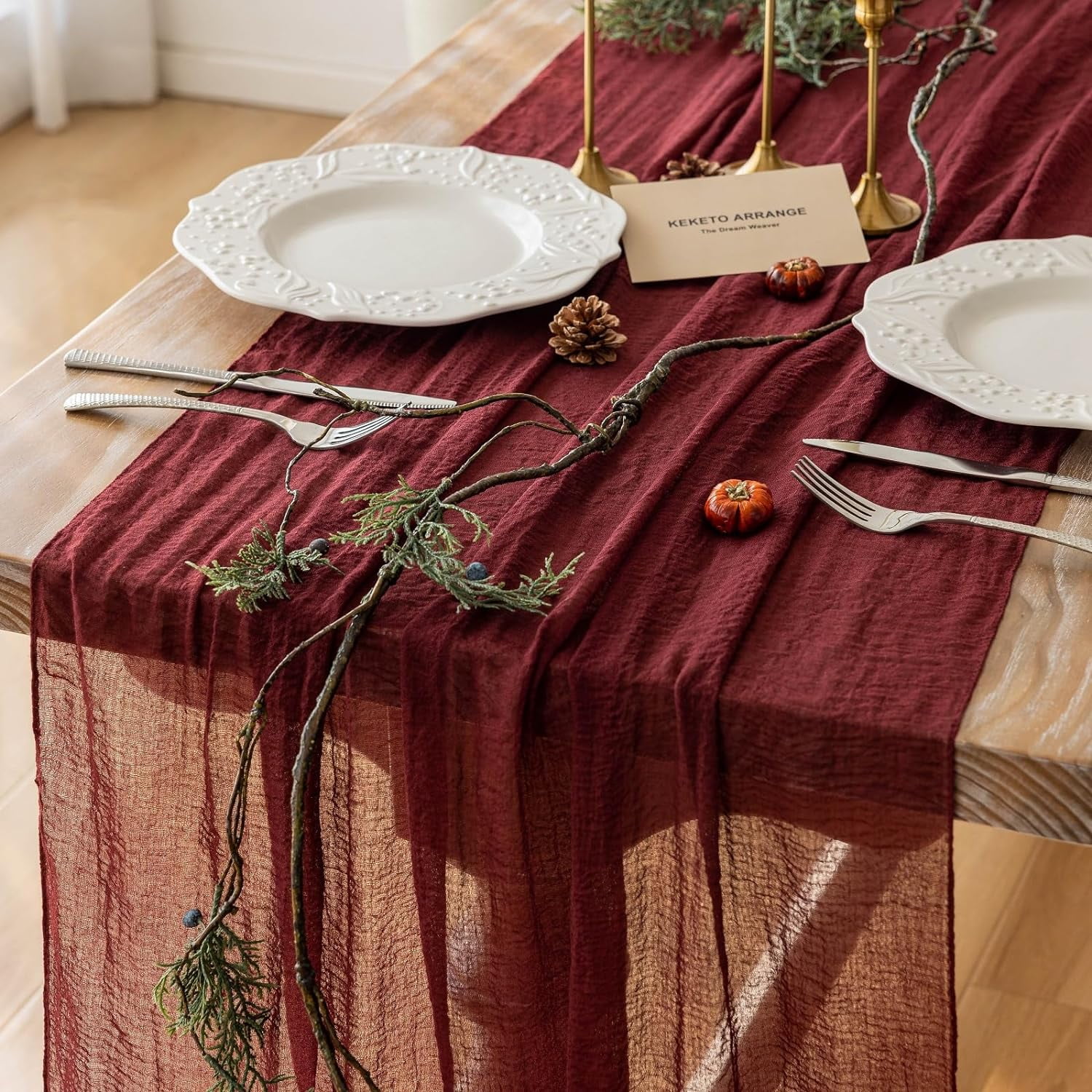 Spring Table Runner Cheesecloth 120 Inch 10 FT Rustic Boho Cheese Cloth ...
