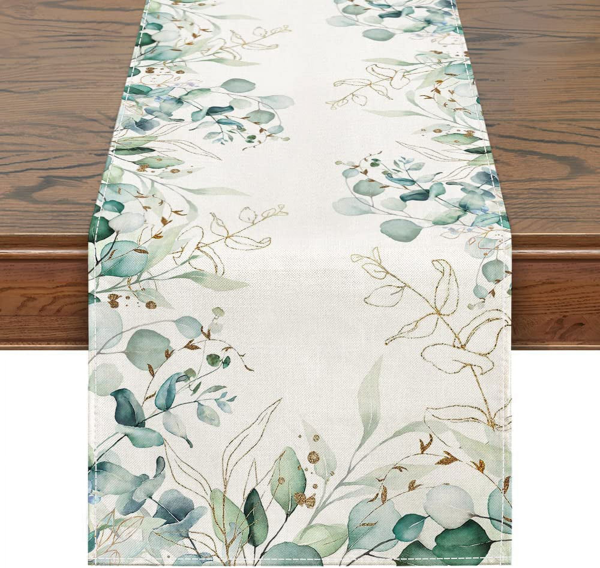 Spring Table Runners for Dining Table ration & Accessories Water Grass ...