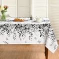 Spring Tablecloth 60×60 Inch Squarel, Eucalyptus Floral Grey Table ...