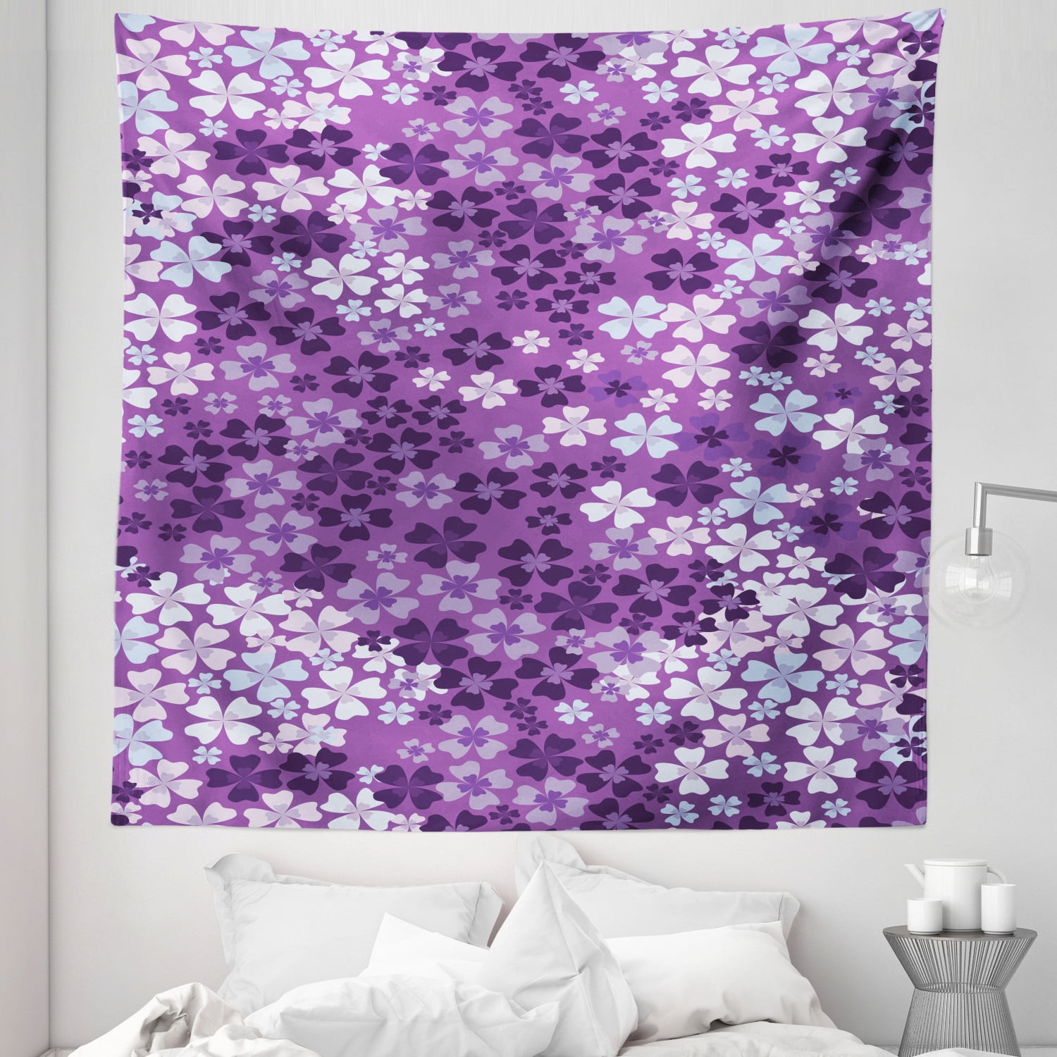 Spring Tapestry, Lilac Flowers Blossoms in Spring Romantic Meadow Happy ...