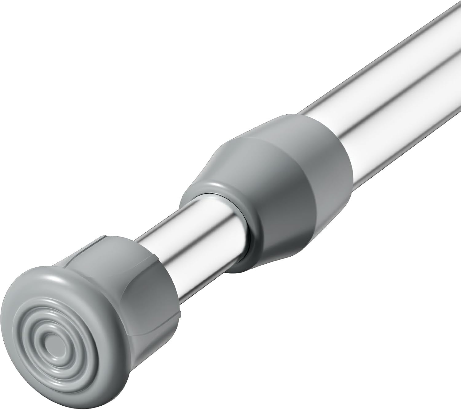 Spring Tension Curtain Rod, Adjustable Short Tension Rod, Silver, 17 ...