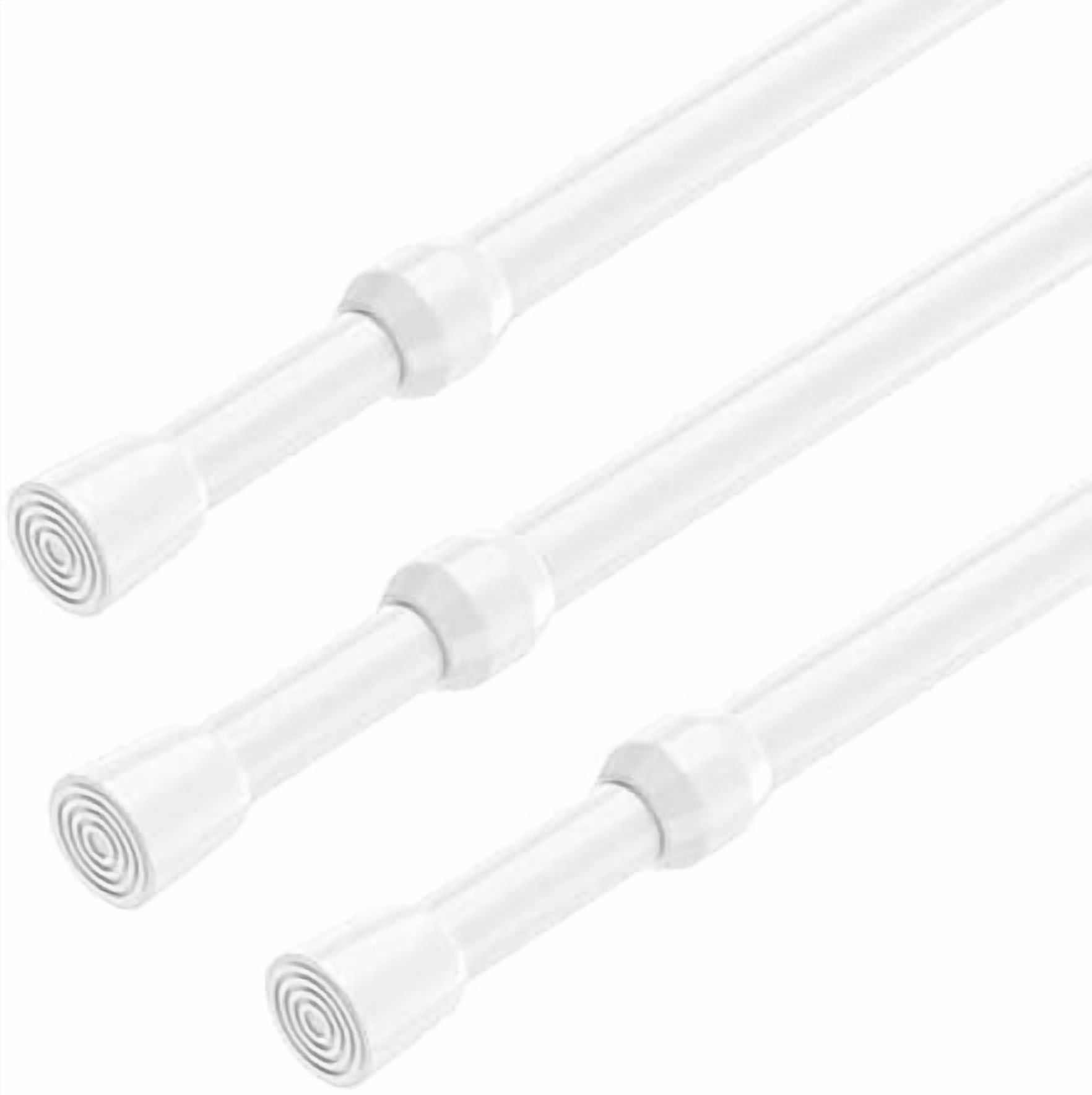 Spring Tension Rods Adjustable 26 to 39 inch Tension Curtain Rod Small ...