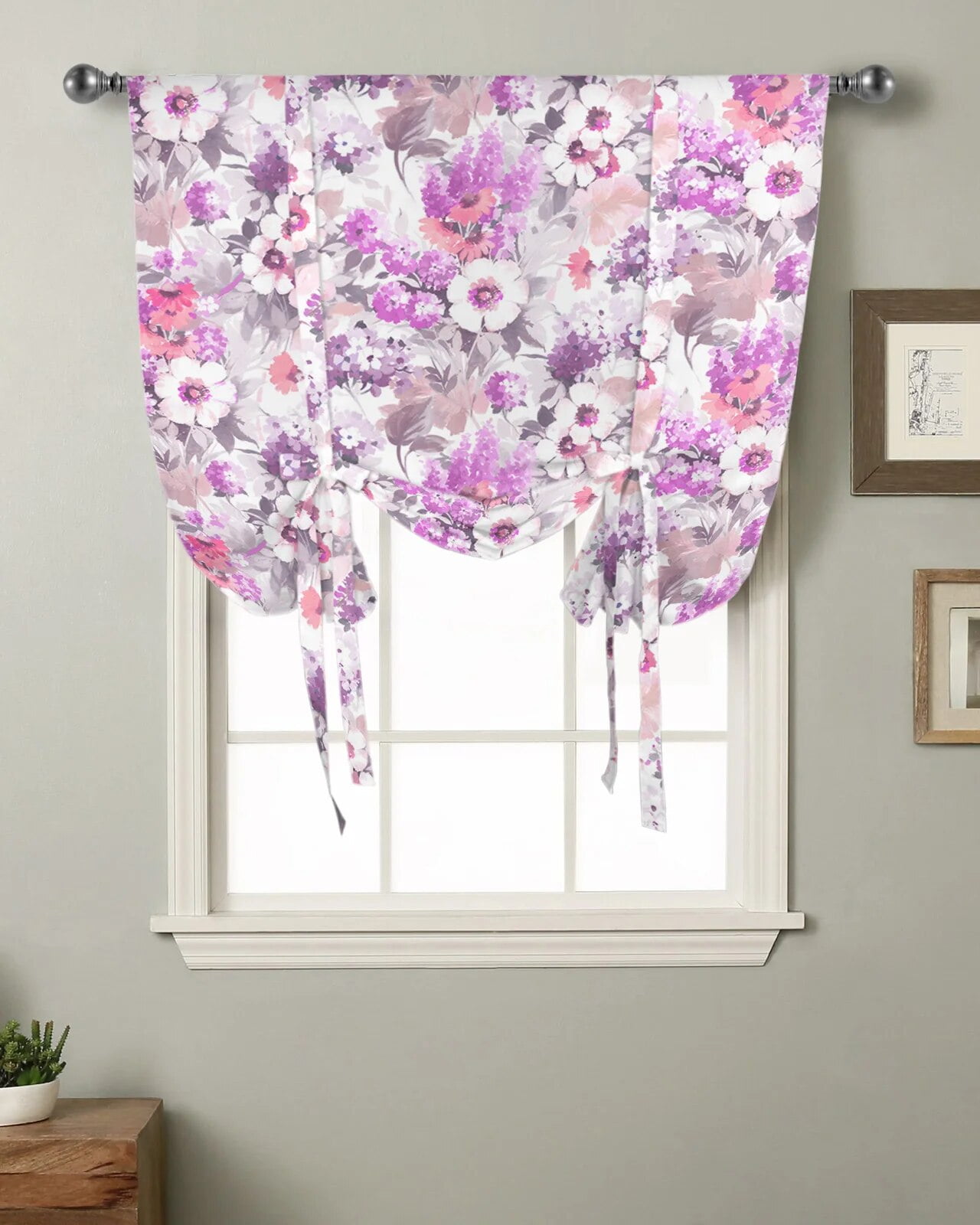Spring Texture Watercolor Flower Hydrangea Curtain for Living Room ...